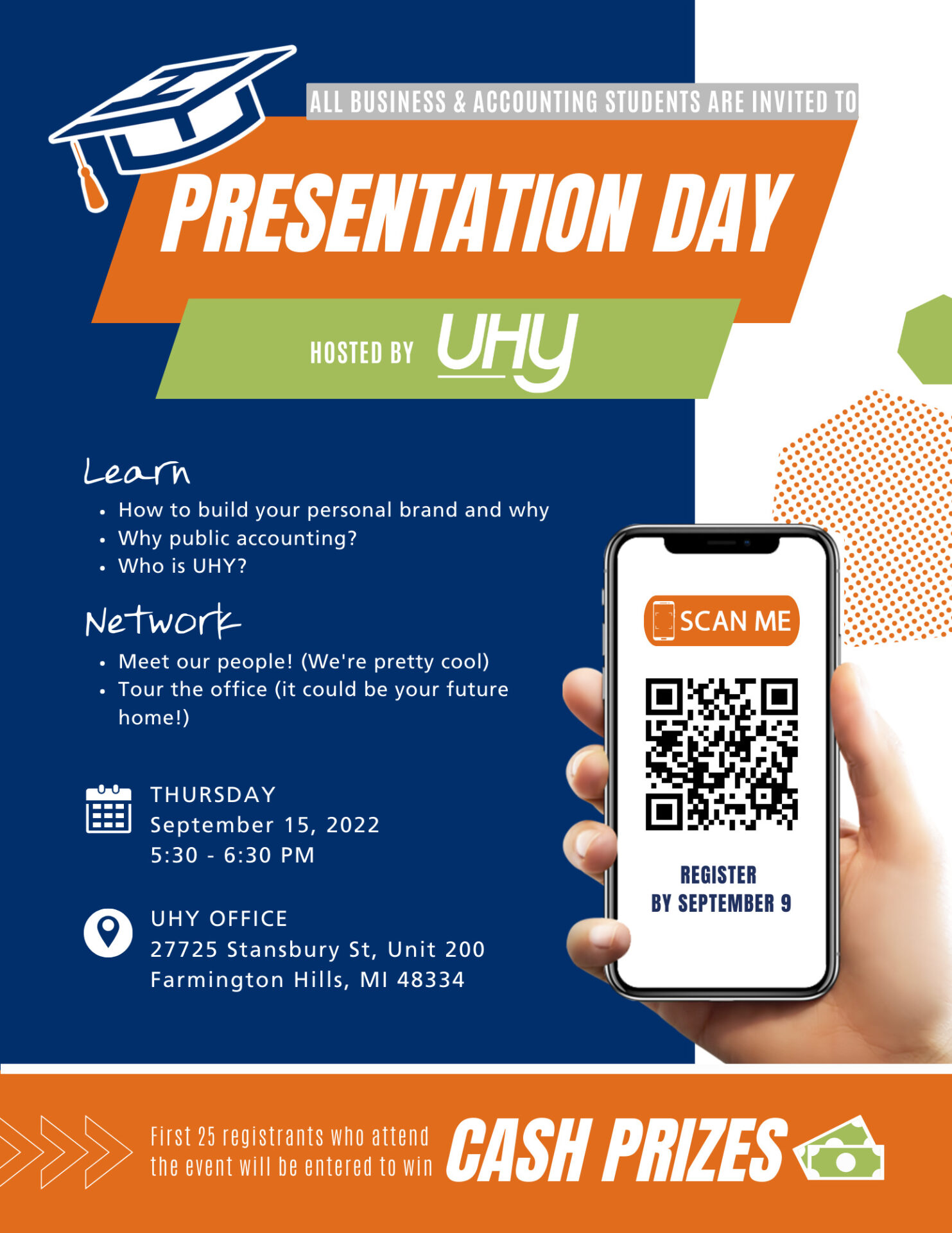 UHY Fall Presentation Day Walsh Graduate Undergraduate Business 